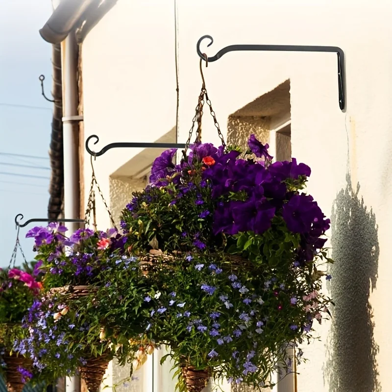 10 Inch Flower Basket, Flower Hook, Hanging Plant Support, Wall Hook ...