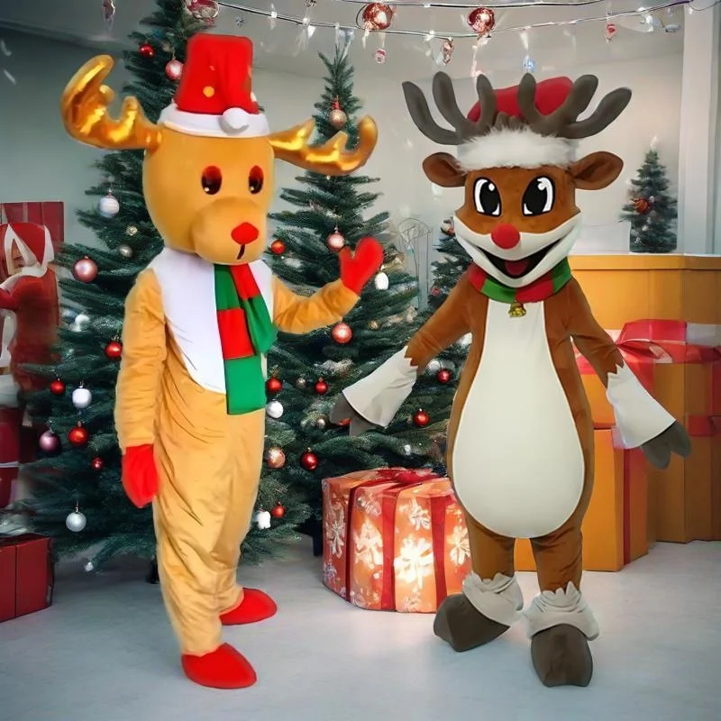 Cartoon Christmas Reindeer Walking Doll Cosplay Costume Christmas ...