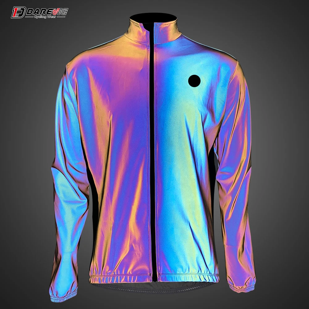DAREVIE Cycling Jacket Man Winter Rainbow Reflective Windbreak Men ...