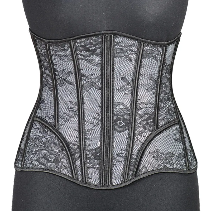 Women-Gothic-Sexy-Satin-Underbust-Corset-Bustier-Waist-Cincher-Slimming ...