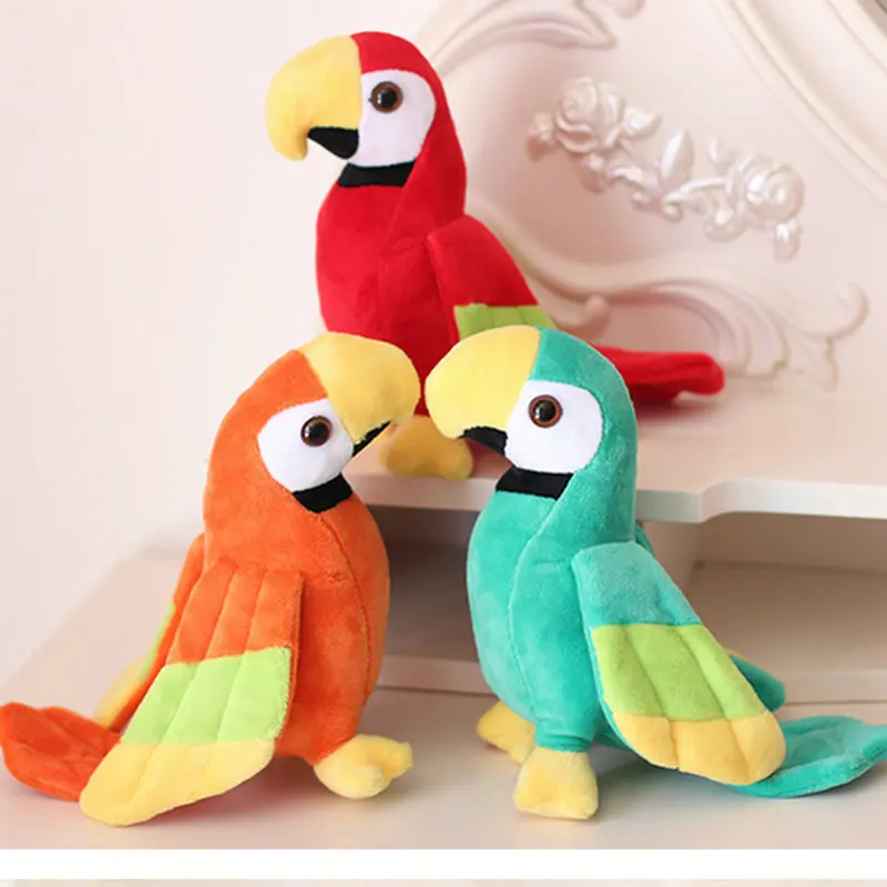 20-35CM-Cute-Lifelike-Parrot-Plush-Stuffed-Animal-Toy-Soft-Kawaii-Bird ...