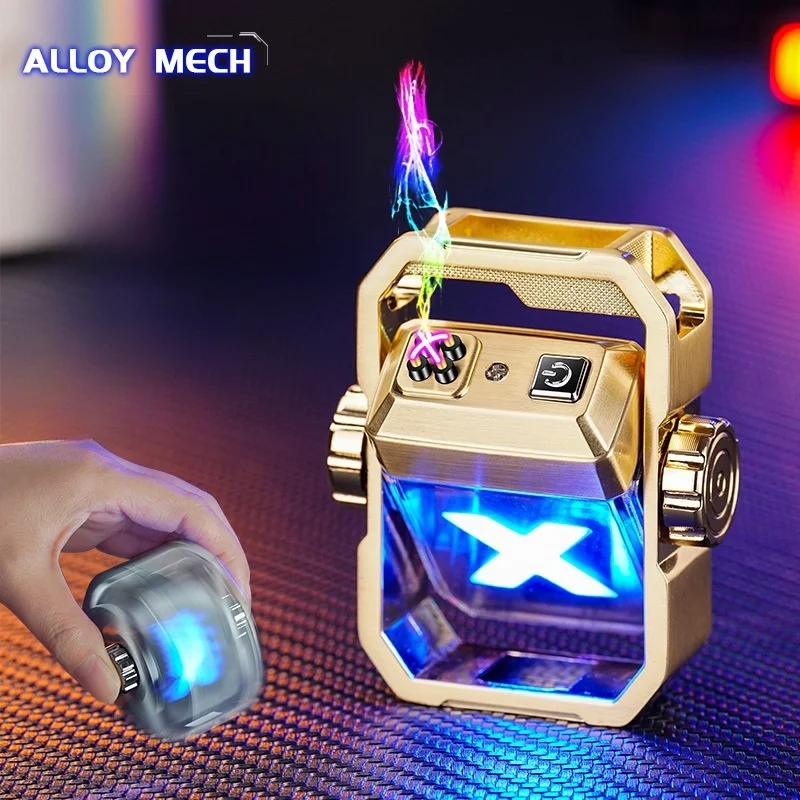 2025 Alloy Windproof Double Arc Pulse USB Charging Lighter Rolling Tray ...