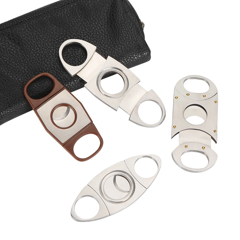Assorted Double Blades Stainless Steel Silver Cigar Cutter Pocket ...