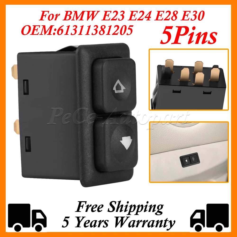 For E23 E24 E28 E30 L6 M5 5 Pins For BMW Window Lifter Electric Power ...