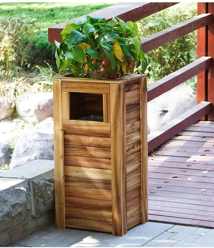 Outdoor-Solid-Wood-Trash-Can-Park-Scenic-Spot-Community-Sanitation-Ash ...