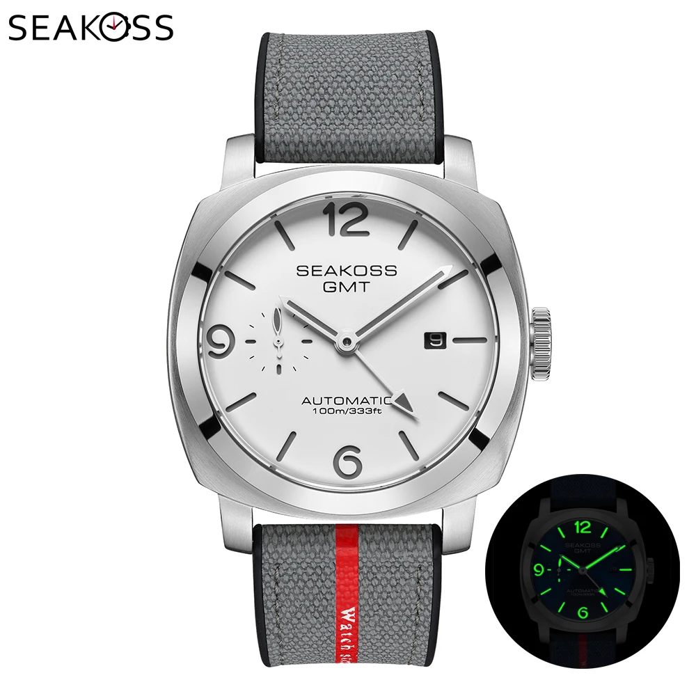 SEAKOSS 100m Diving Men GMT Automatic Mechanical Watches 1963 Clock ...