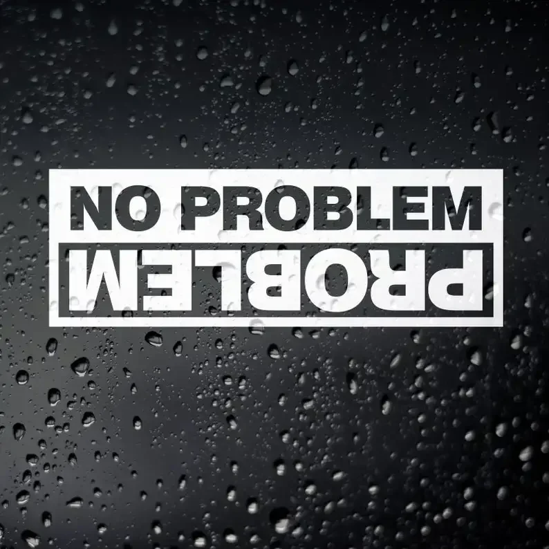 Funny Car Styling Decal Black/White No Problem Off Road Sticker ...