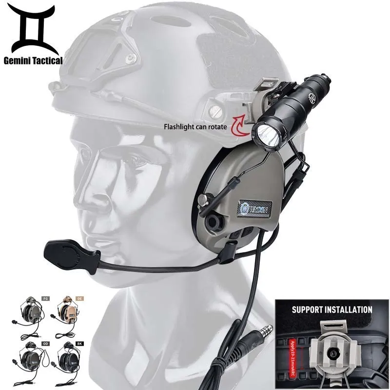 Fast-Helmet-Headset-Sordin-Tactical-Noise-Clearance-Earphone-Softair ...