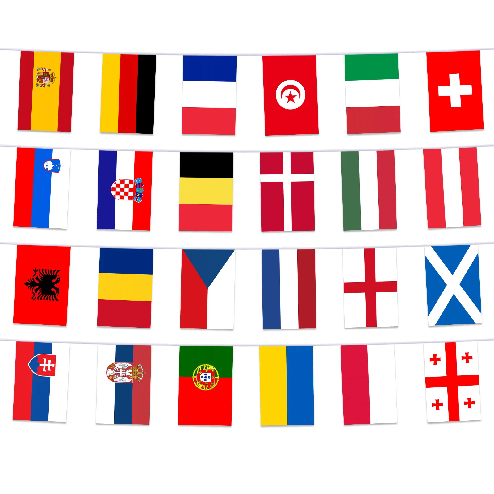 2024-European-Countries-String-Flag-Europe-National-Flag-Football-Match ...