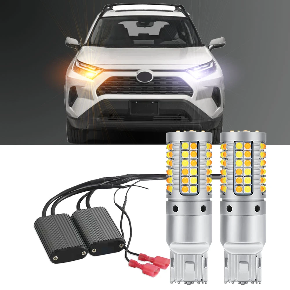 2pcs For Toyota Rav4 2019 2020 2021 Front Turn Signal + Led Drl Daytime ...