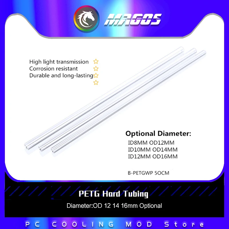 PETG Hard Tube Bendable Rigid Pipe 50CM 16MM/14MM/12mm Transparent 1pcs ...