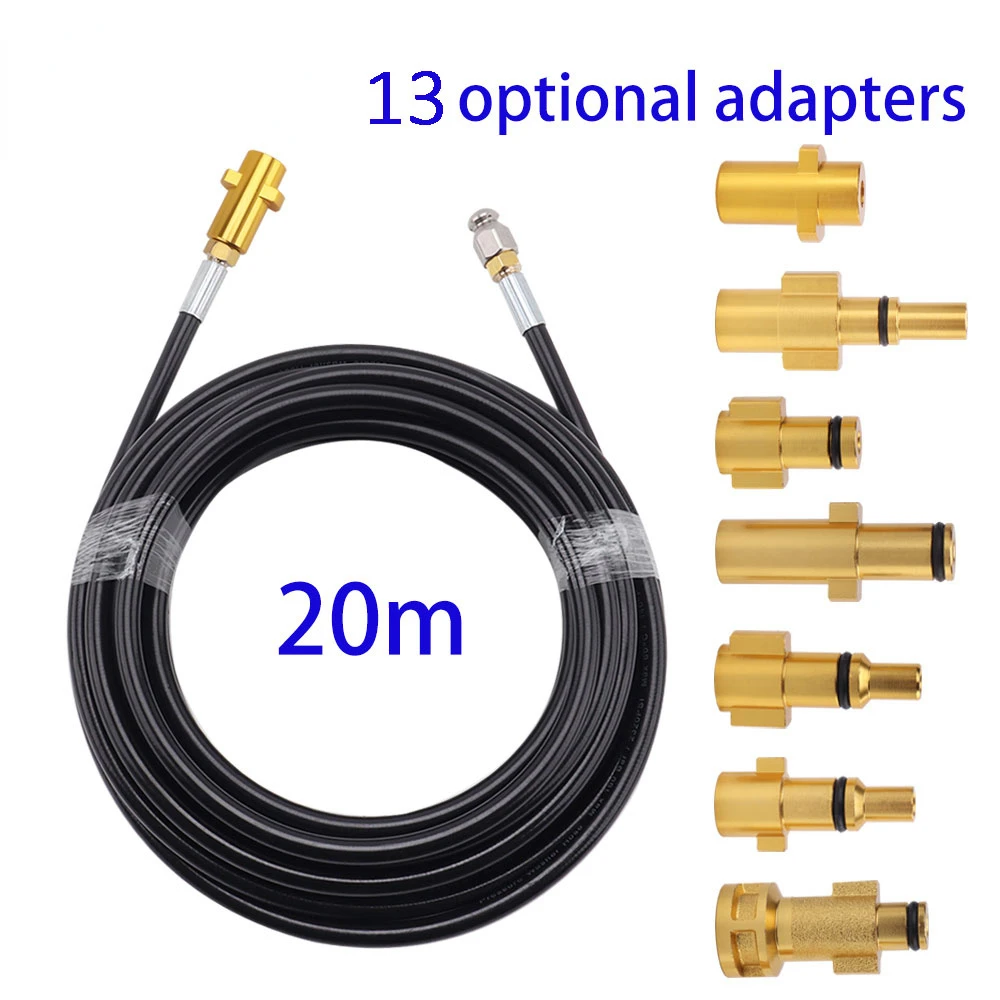 20m Sewer Drain Water Cleaning Hose Sewage Pipe Blockage Clogging Hose ...