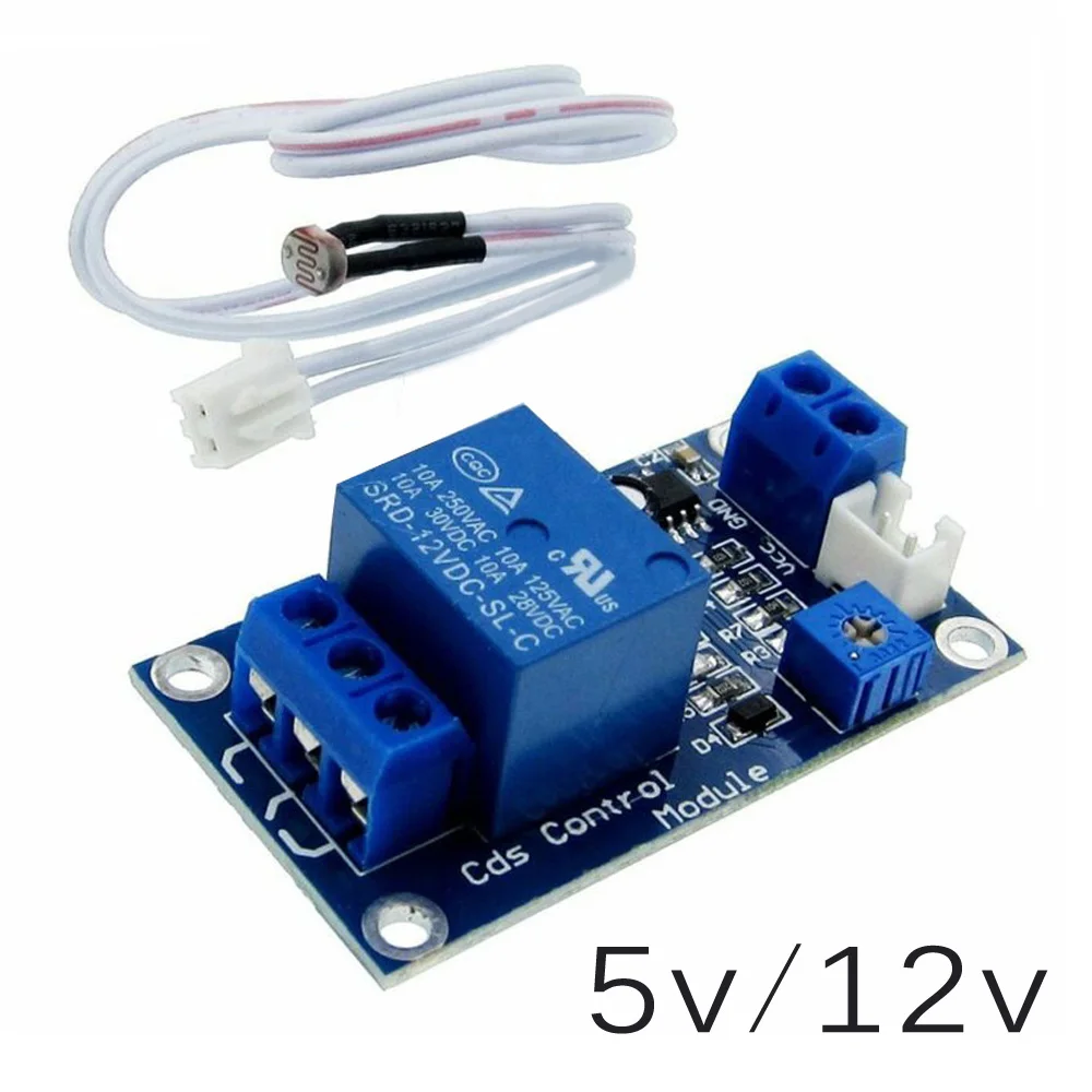 5V-12V-XH-M131-Light-Sensor-Module-Board-with-Relay-Adjustable ...