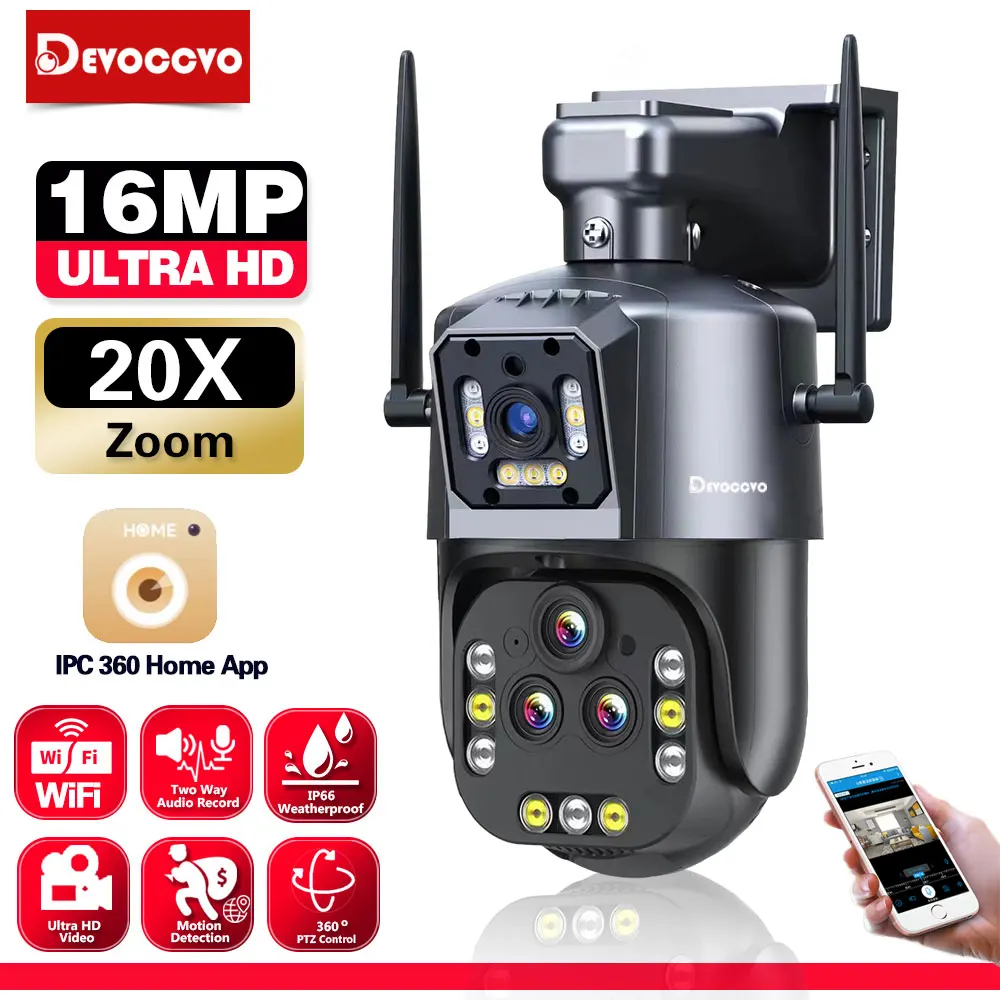 16MP-Four-Lens-Wifi-PTZ-IP-Camera-Auto-Tracking-Outdoor-4K-20X-Zoom ...