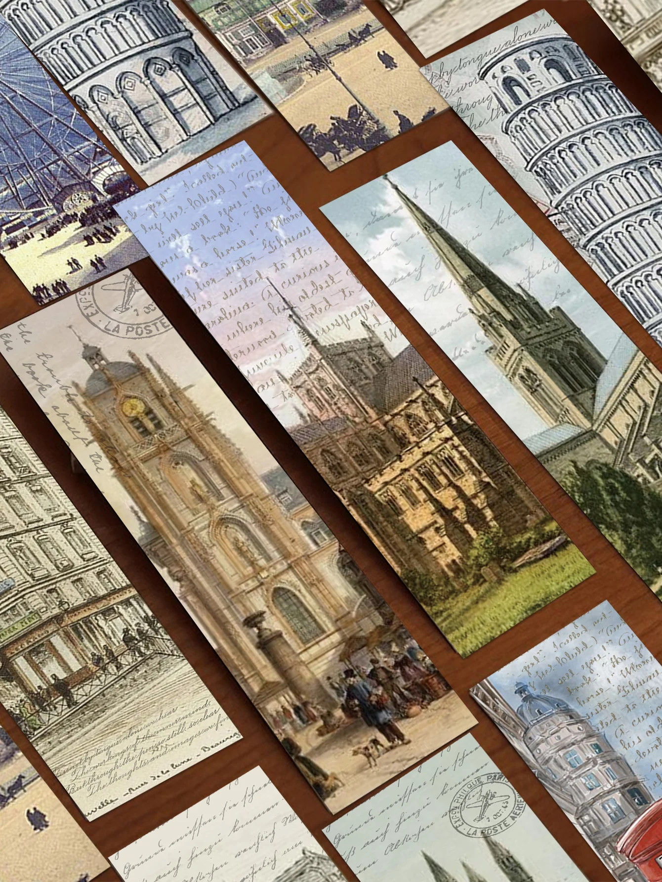 30pcs-World-classic-architecture-bookmarks-European-and-American-retro ...
