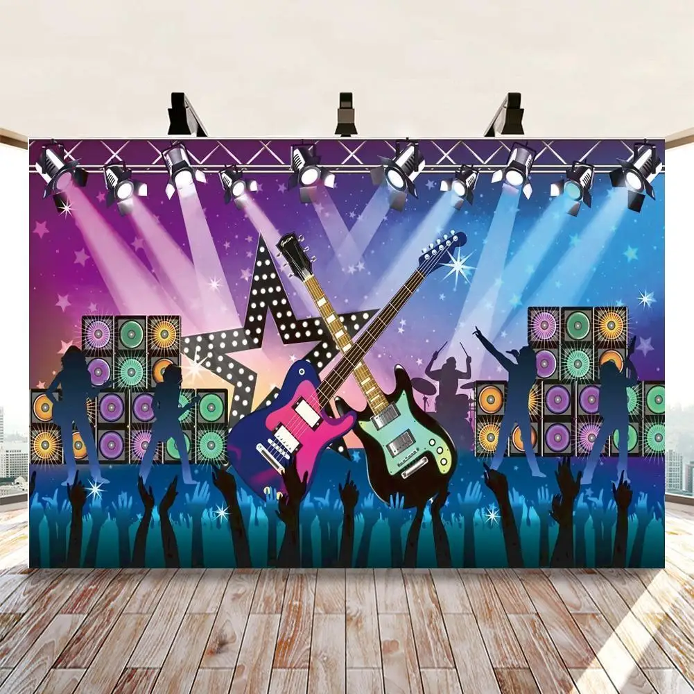 80s-90s-Disco-Party-Backdrop-Music-Dance-Show-Time-Stage-Recorder-Ball ...