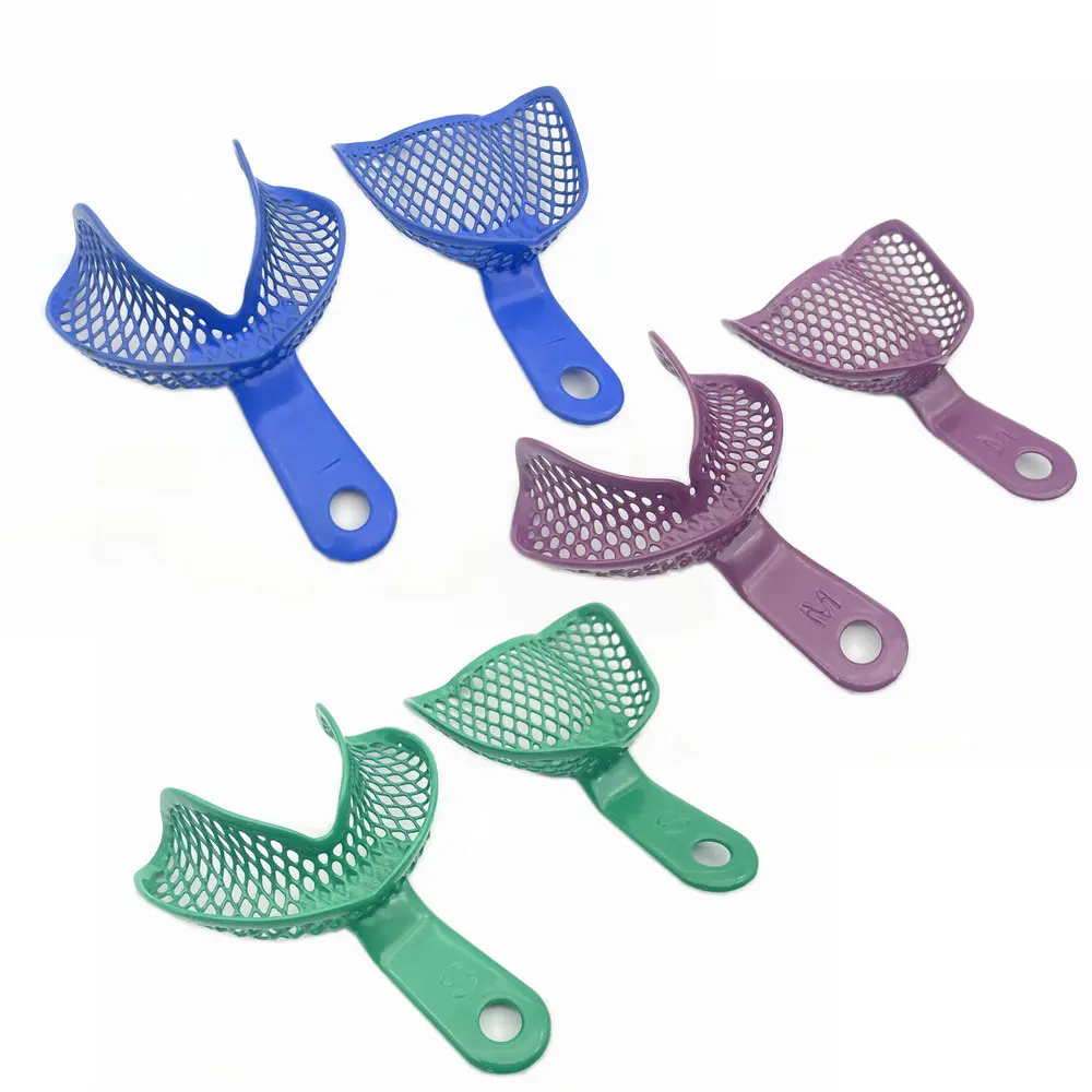 2pcs-set-Dental-Impression-Trays-Edentulous-Jaw-Impression-Tray-Plastic ...