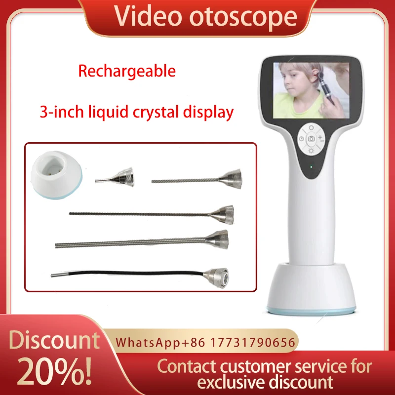 3-inch-visual-multi-parameter-endoscopic-otoscope-nose-laryngoscope-is ...