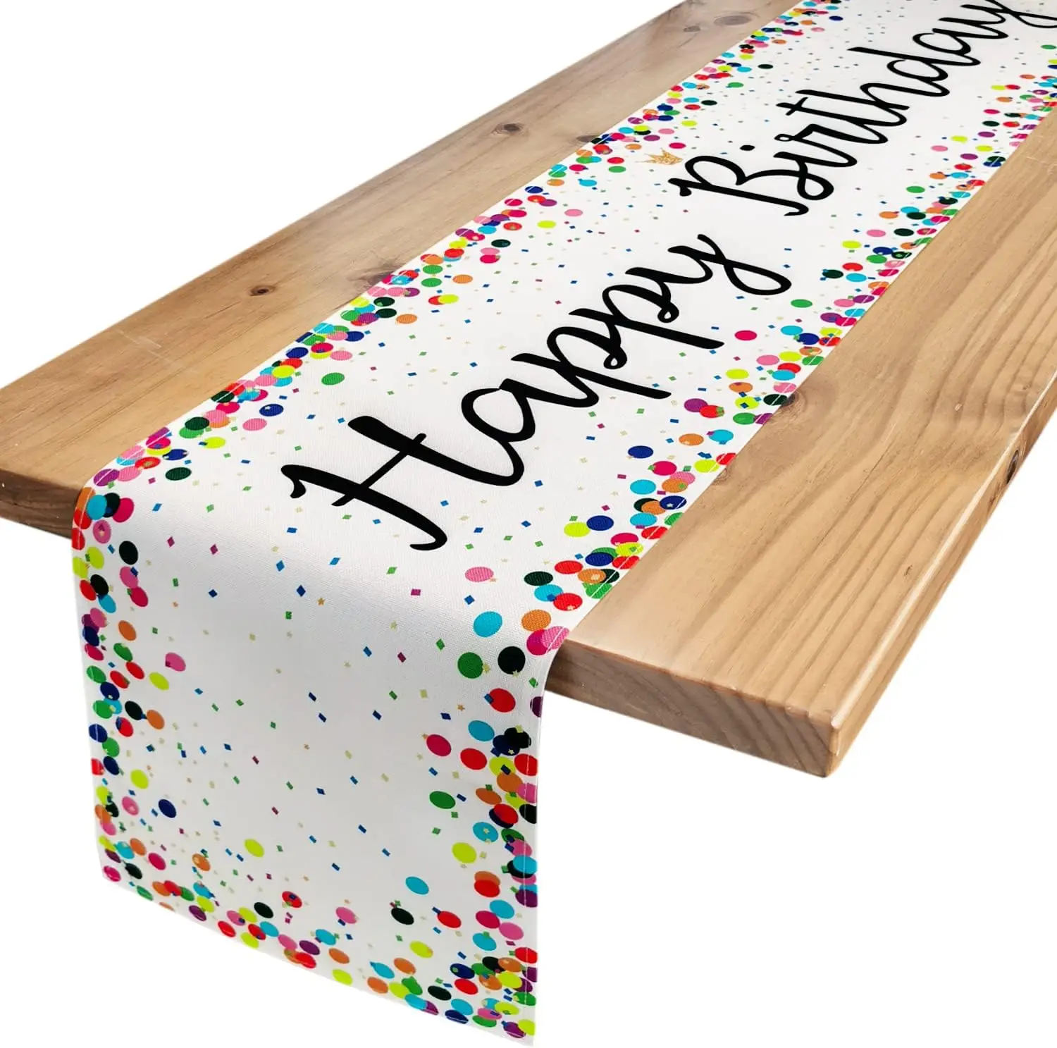 Happy-Birthday-Linen-Table-Runner-Gifts-Polka-Dot-Kitchen-Dining-Table ...