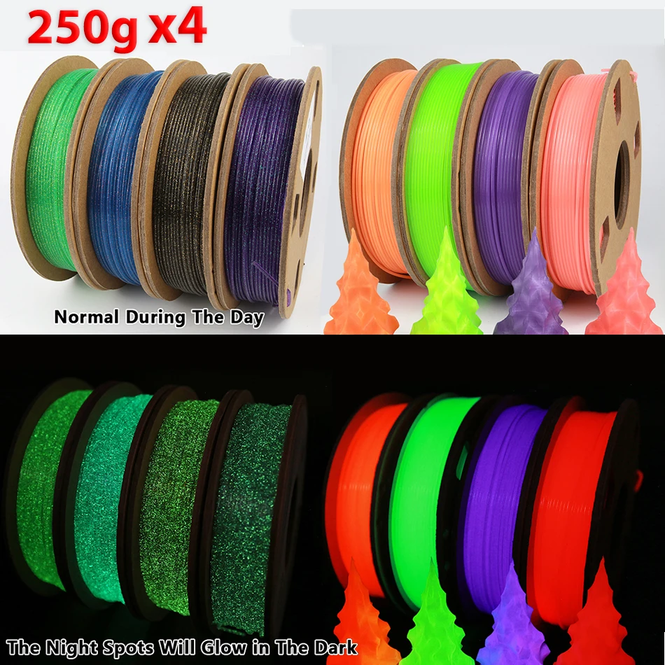 1-75MM-3D-Printer-Luminous-Rainbow-Firefly-Starry-Sky-PLA-Filament ...