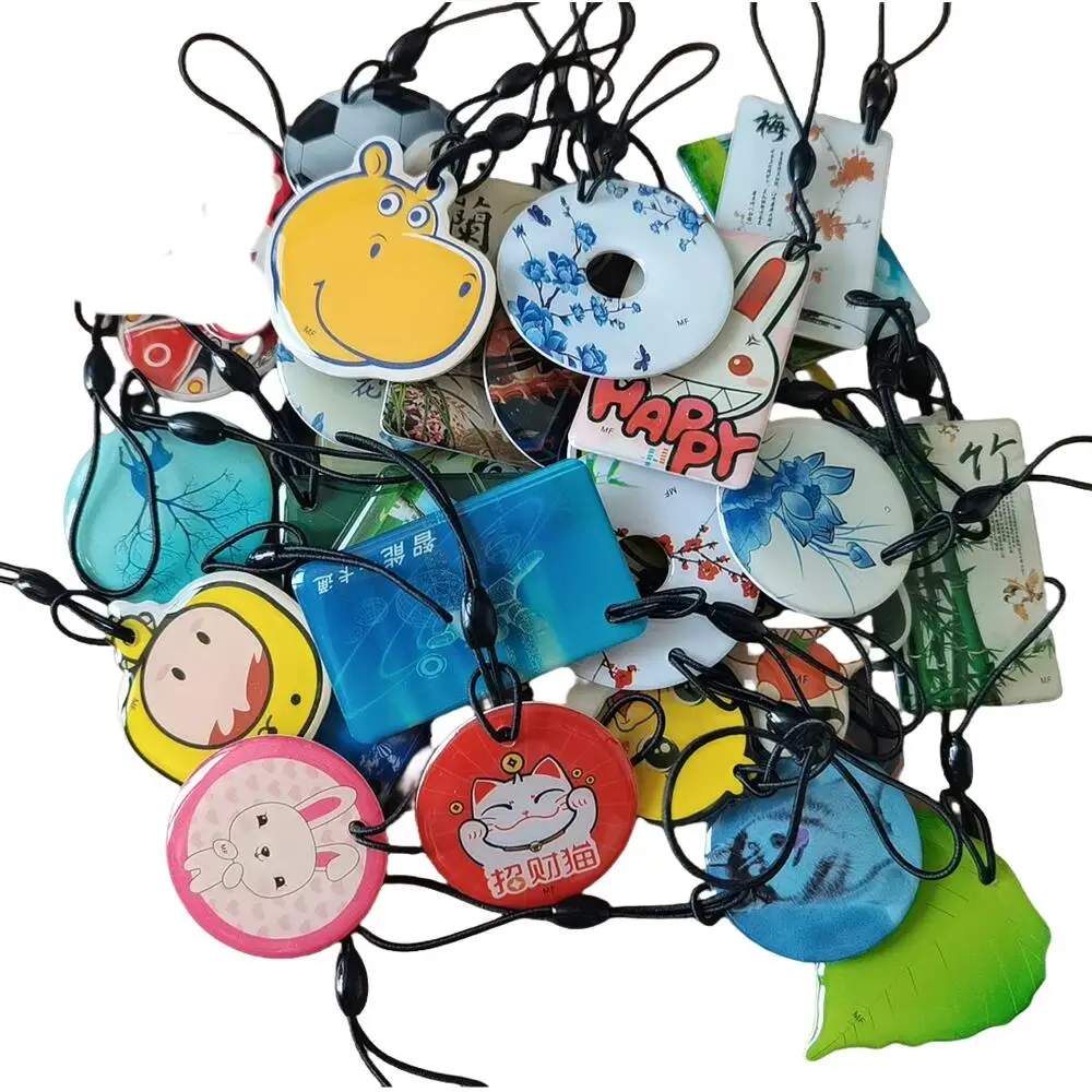10/20/50/100Pcs UID RFID Tag keyfob changeable 1k S50 13.56MHz IC NFC ...