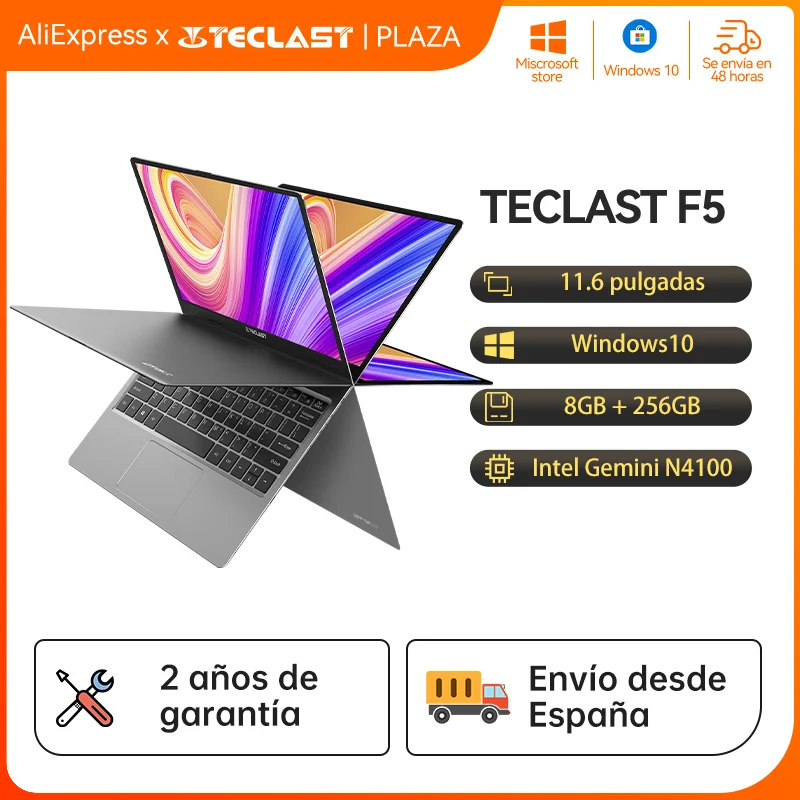 Teclast F5-Ordenador 11,6 inch laptop, Windows 10, 8 GB, DDR4, 256 GB ...