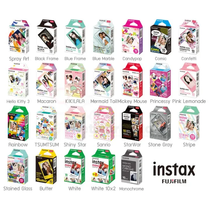 Fujifilm-Instax-Mini-Film-10-30-50-Sheets-Exposures-Papers-Color-Design ...
