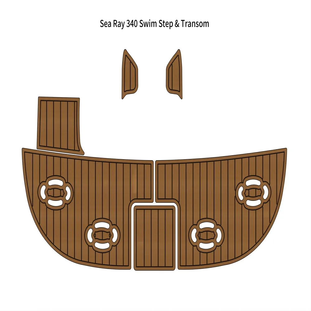 Sea-Ray-340-Swim-Platform-Transom-Pad-Boat-EVA-Foam-Faux-Teak-Deck ...