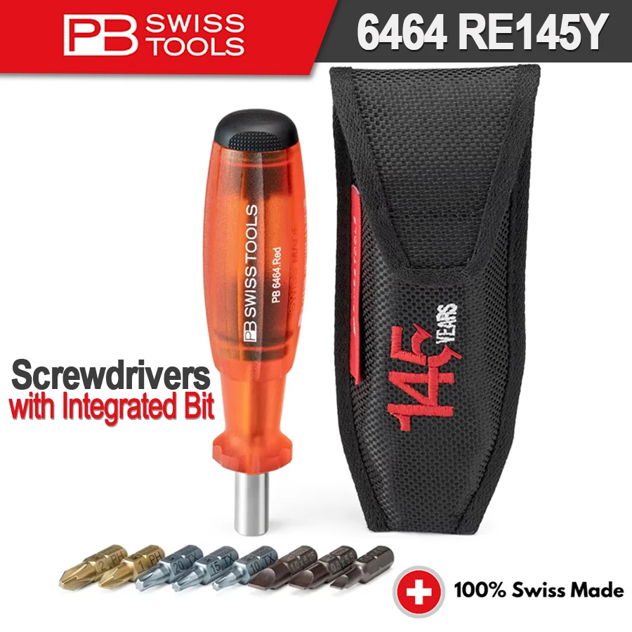 PB SWISS TOOLS Screwdriver with Integrated Bit 8 Precision Bits C6 ...