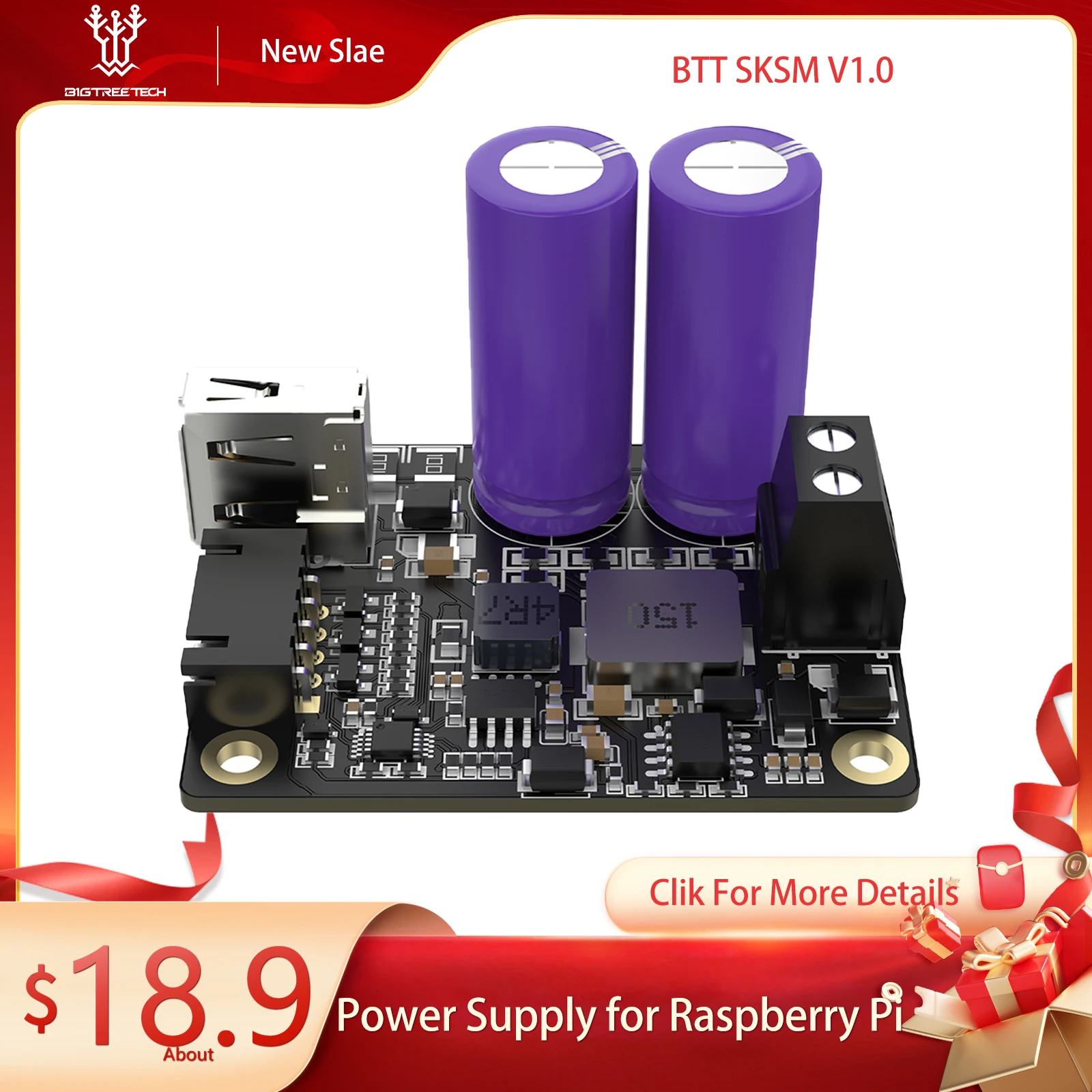 BIGTREETECH-SKSM-V1-0-Board-For-Klipper-3D-Printer-Parts-Power-Supply ...
