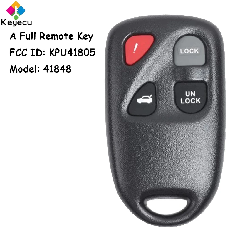 KEYECU-Replacement-Keyless-Entry-Remote-Car-Key-With-4-Buttons-for ...