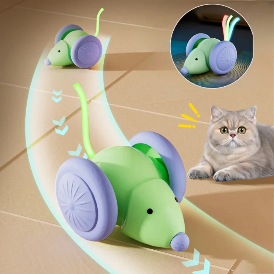 Interactive Cat Toy Electric Mouse Car Automatic Teaser kitten Pet Toys ...
