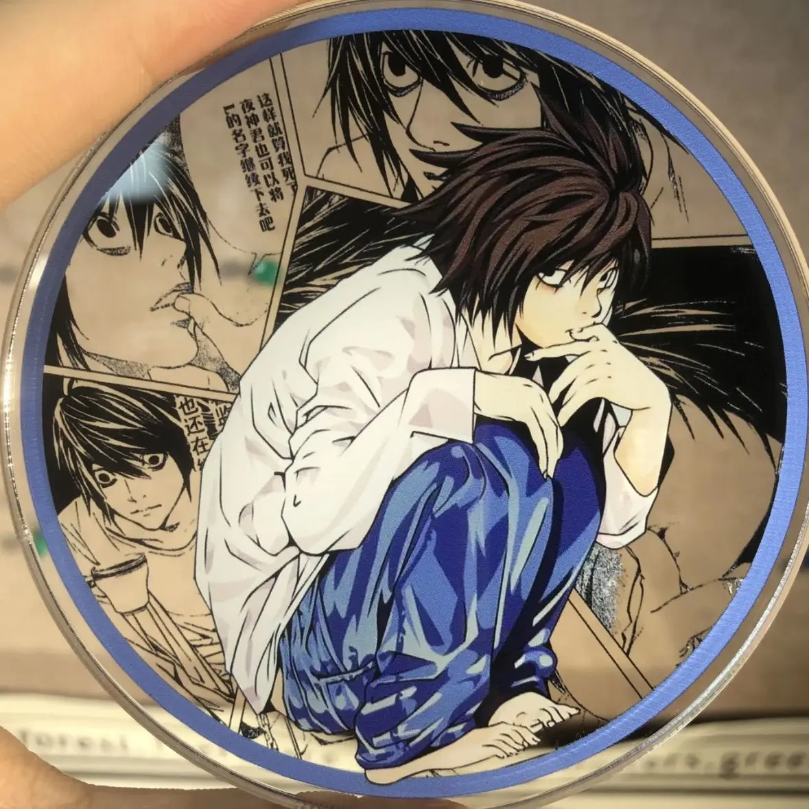 DEATH NOTE Coaster Yagami Light L·Lawliet Acrylic Transparent Coasters ...