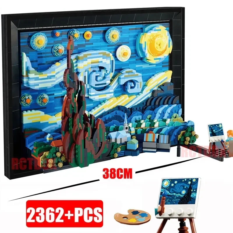 Compatible-21333-Vincent-Van-Gogh-The-Starry-Night-Building-Blocks-Art ...