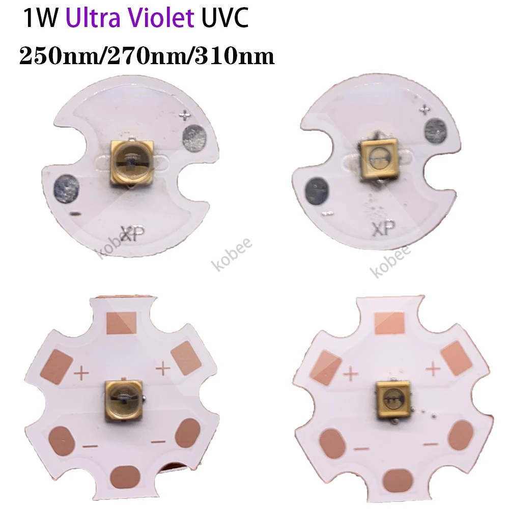 1w Uvc Ultra Violet Lamp Uv-c Led 3838 250nm 270nm 310nm 5-7v 150ma ...