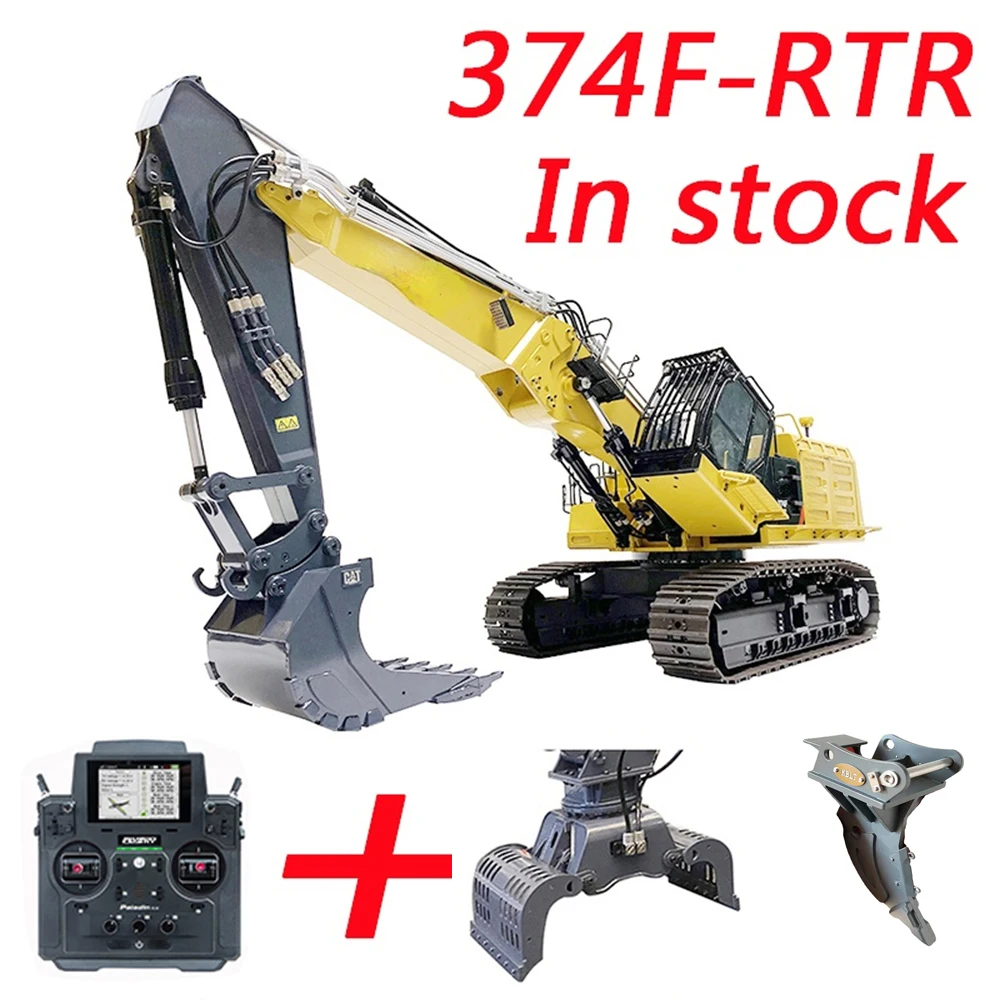 1/14 Rc Hydraulic Excavator 374f New Metal Upgrade Version Three ...