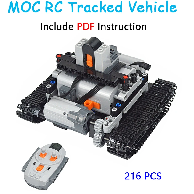 MOC High Tech RC Electric Tank Track Building Blocks Technical Tracked ...