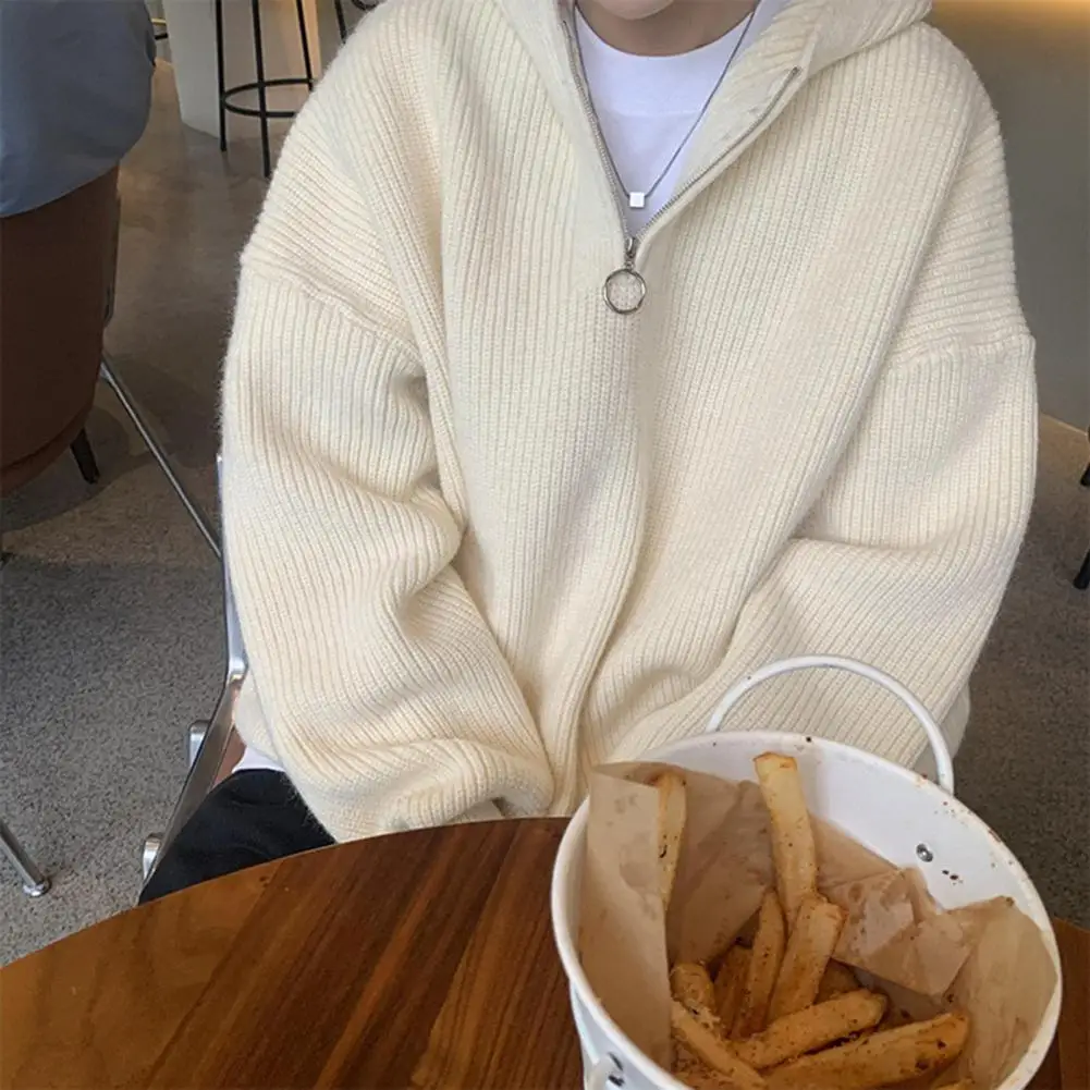 Su-ter-de-punto-Popular-para-hombre-su-ter-con-capucha-a-rayas-a-la ...