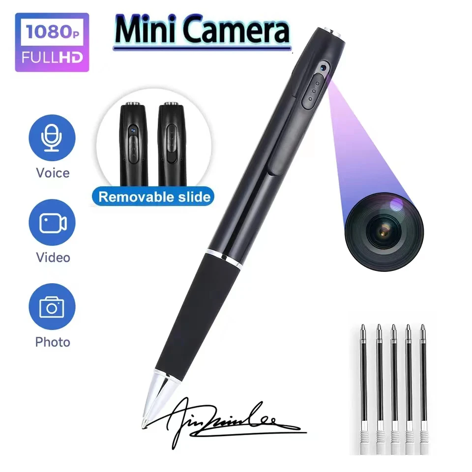 1080p mini câmera portátil caneta micro filmadora completa hd pequeno ...