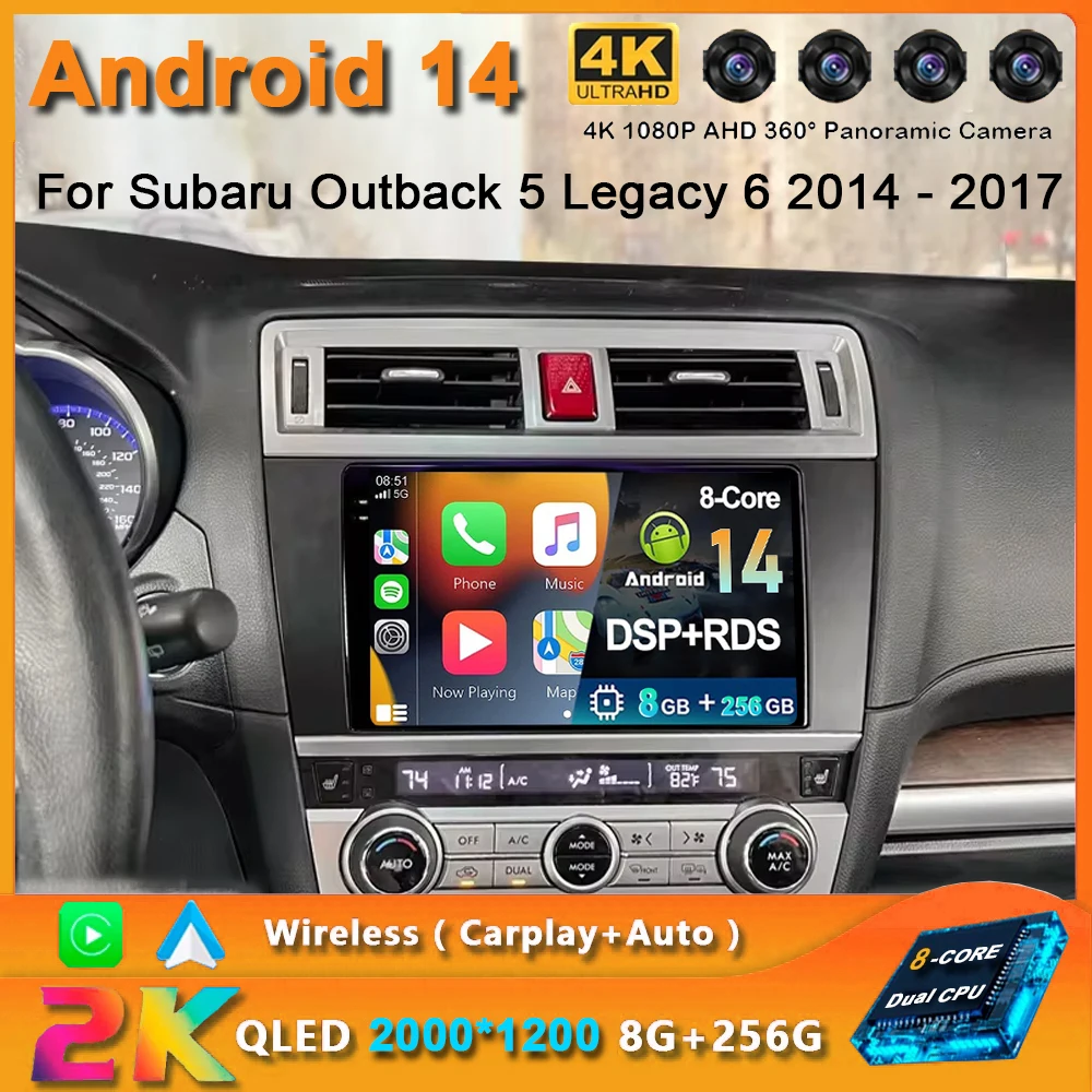 Android-14-Car-Radio-For-Subaru-Outback-Legacy-2015-2016-2017-2018 ...