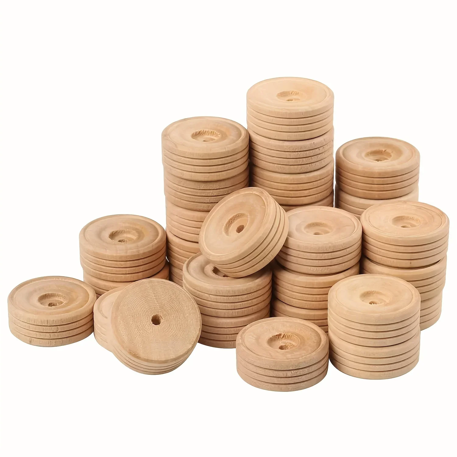 20pcs-Wooden-Wheels-1-18-Inches-Treaded-Wooden-Tires-Wheels-With-0-14 ...