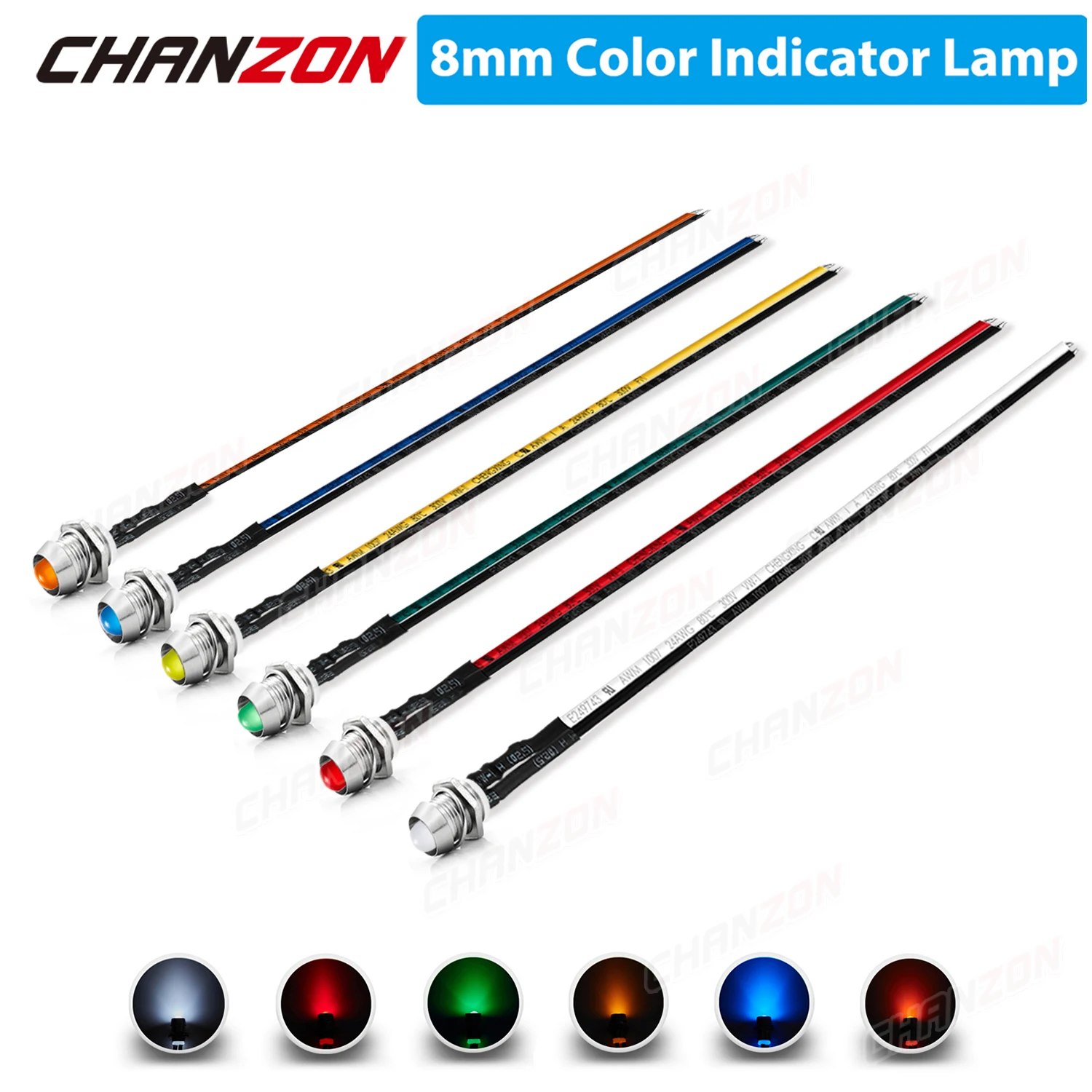 5mm-Prewired-LED-Kit-12V-Diffused-Light-Emitting-Diode-Indicator-Lamp ...