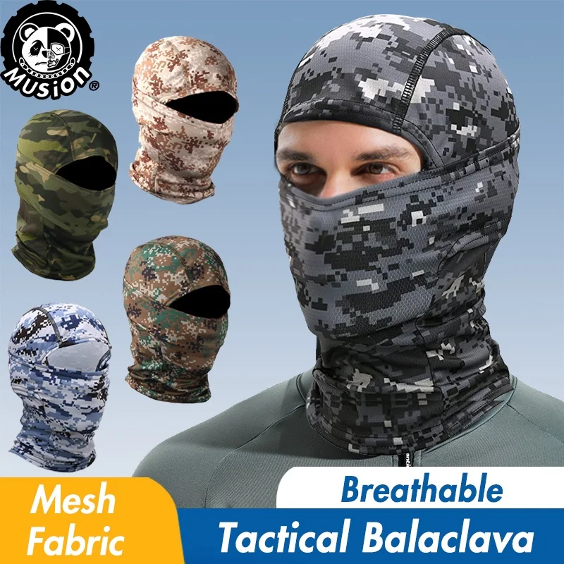 Musion Military Camo Wind-Resistant Balaclava Face Mask Bandana Hood ...