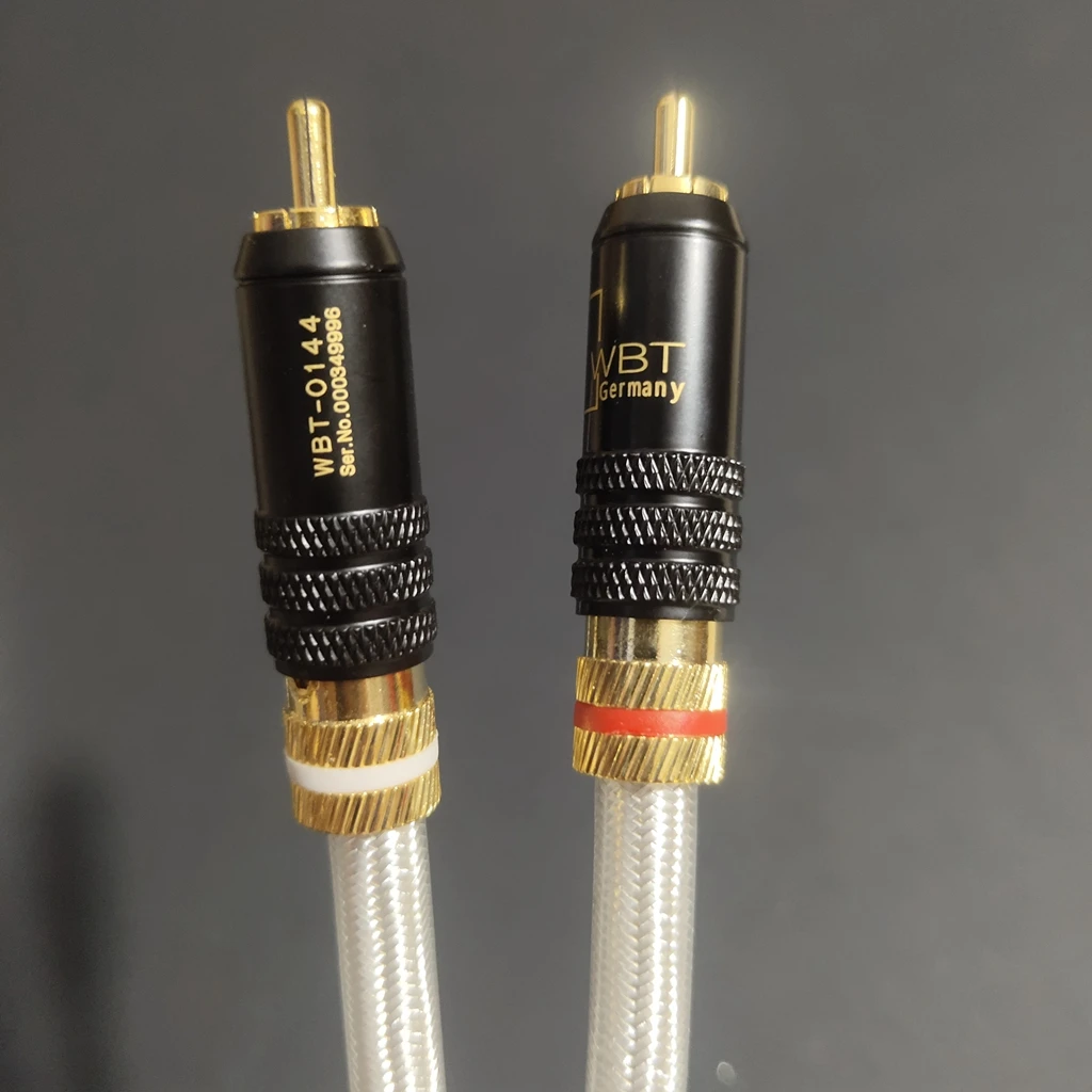 Audiophile-RCA-Interconnect-Cable-de-alta-pureza-OCC-prateado-condutor ...