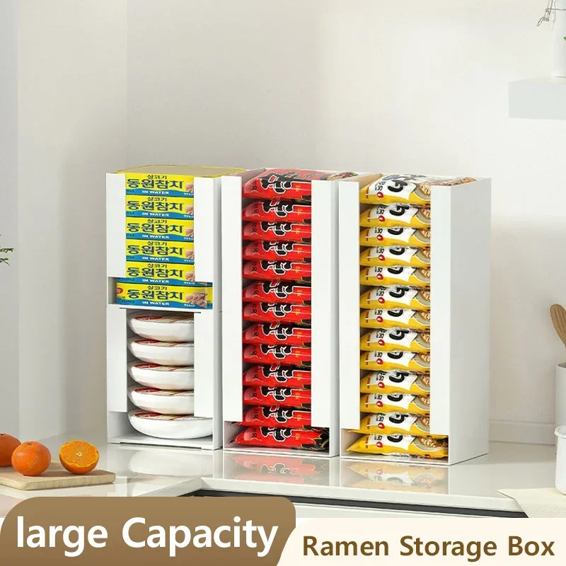 Korea Ramen Storage Box Kitchen Instant Noodle Cup Tissue Storage Bins ...