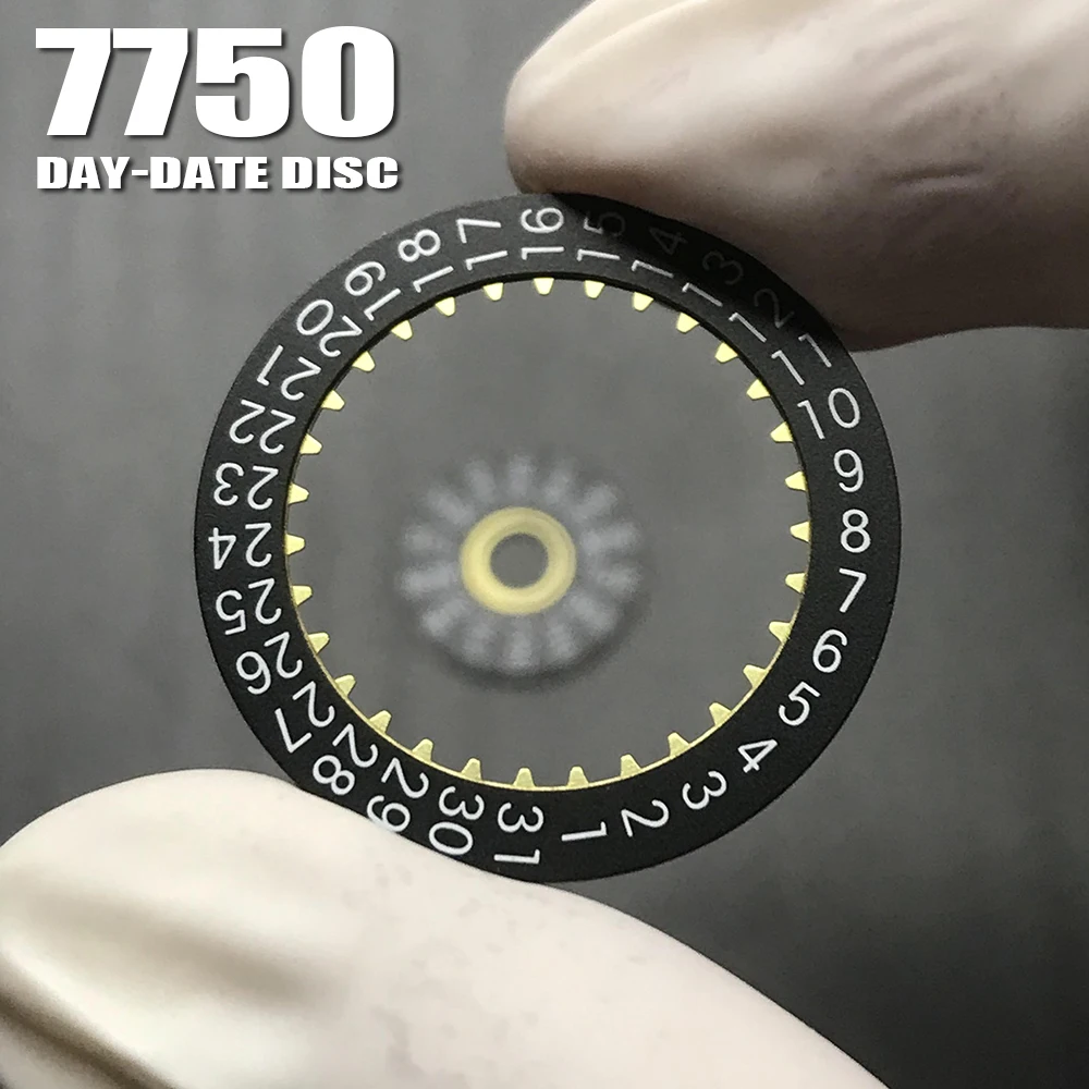 7750-Mechanical-Movement-Datewheel-Black-Day-Date-Disc-Replacement ...