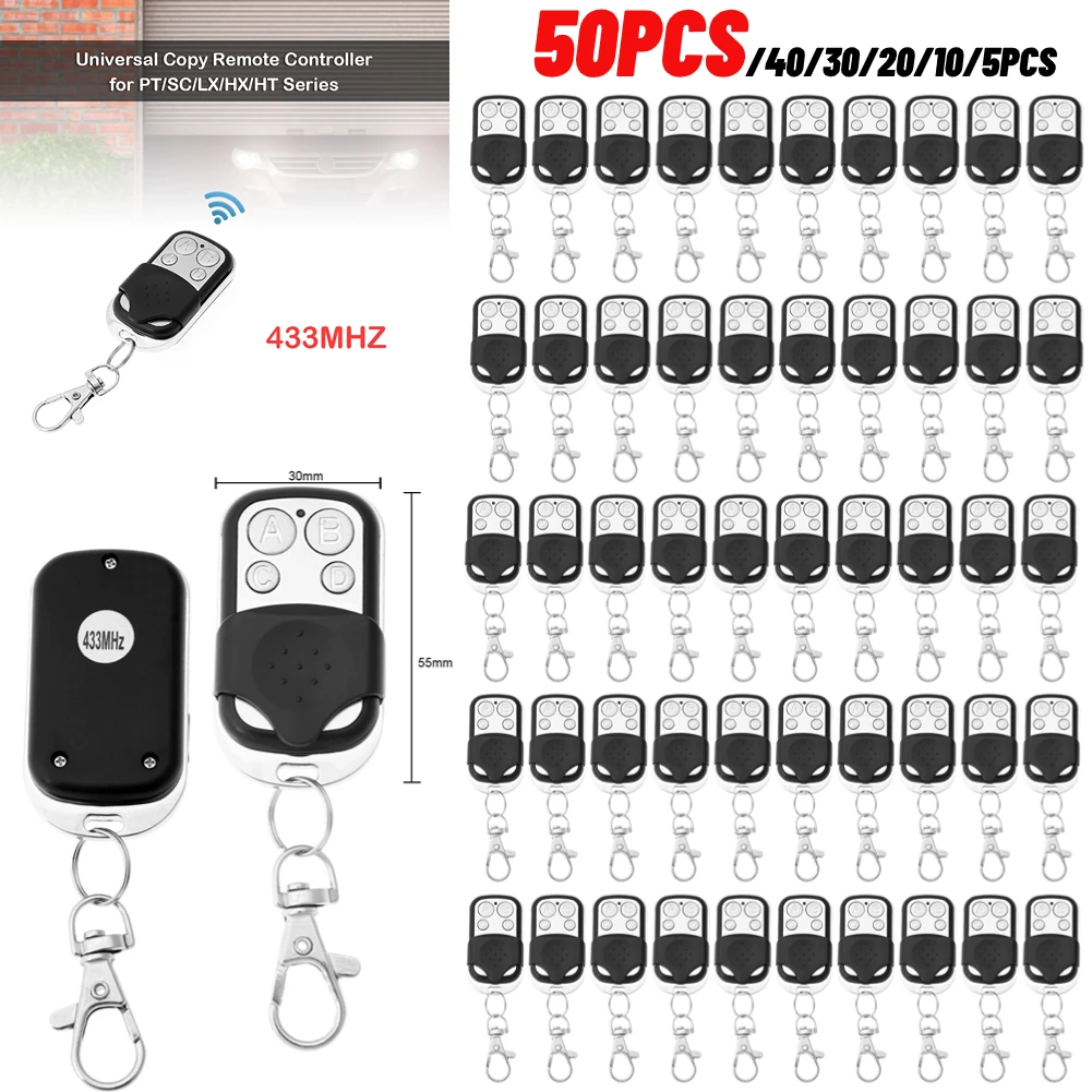 50-40-20-5pcs-433MHz-Smart-Copy-Duplicator-Remote-Control-4Buttons-Electronic-Gate-Garage-Door ...