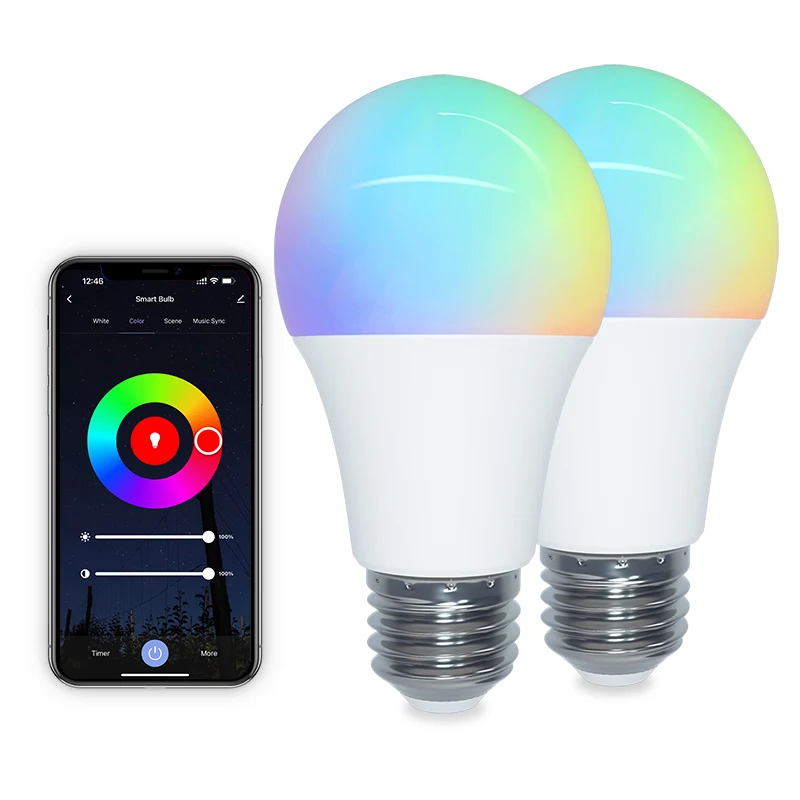Smart-Bluetooth-Light-Bulbs-with-App-Control-RGBCW-LED-Color-A60-E27-9W ...
