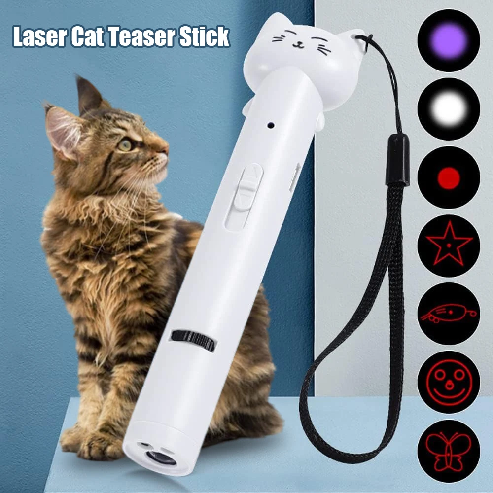 Infrared-Laser-Pointer-Cat-Toys-USB-Rechargeable-Cute-Cartoon-Pattern ...