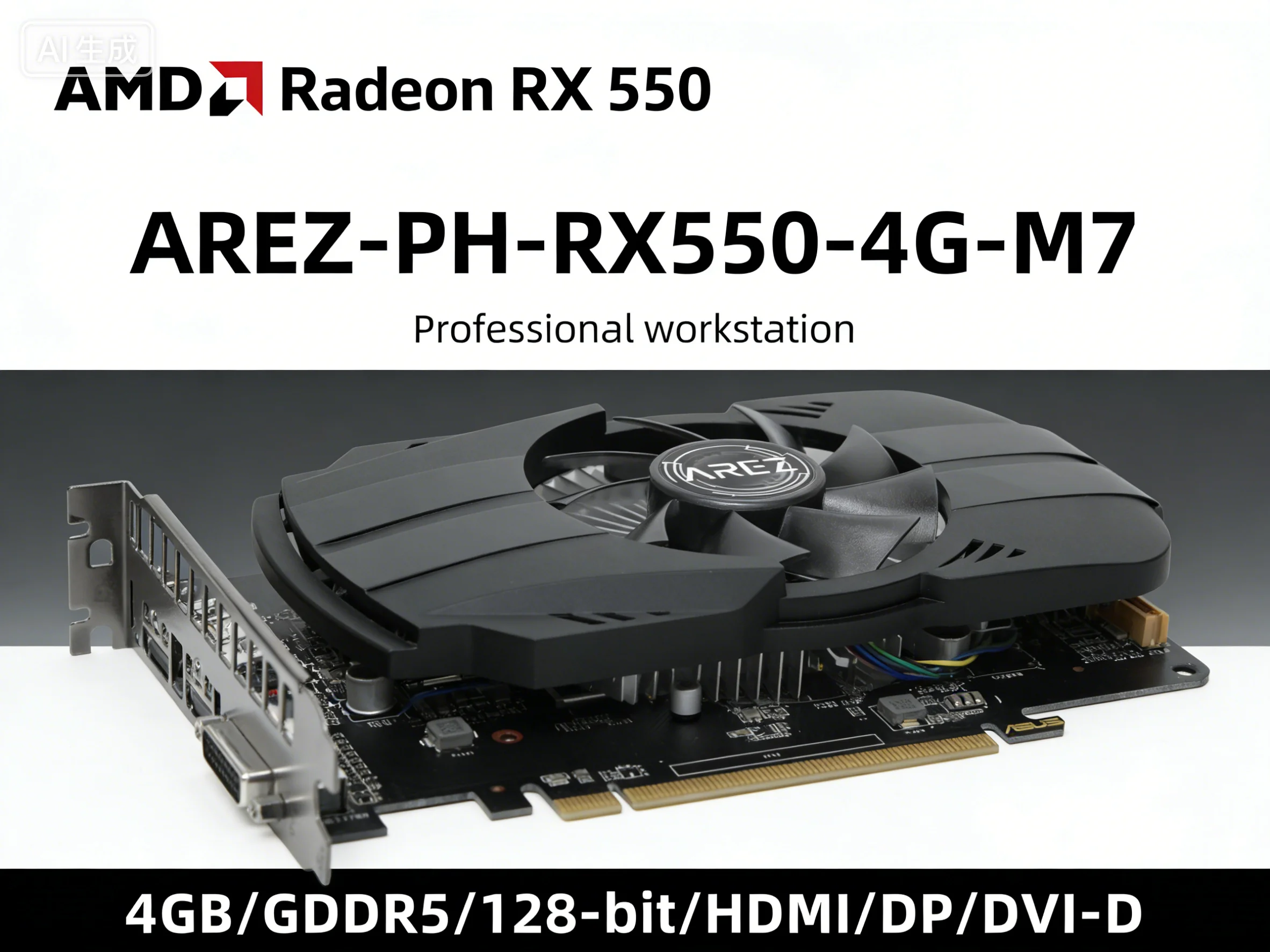 AMD Radeon RX 550 GPU ASUS AREZ-PH-RX550-4G-M7 graphics card 4GB GDDR5 ...